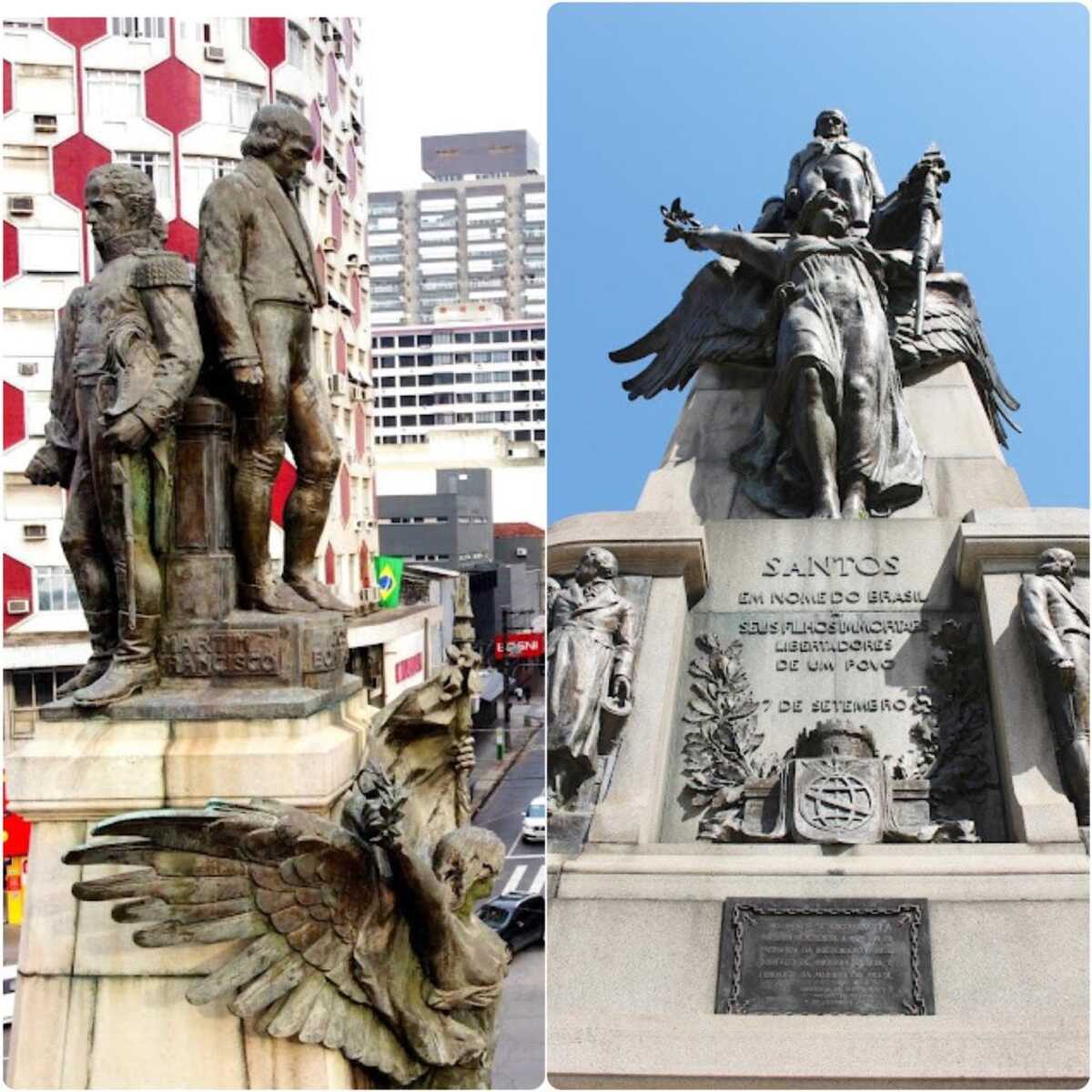 Monumentos em Santos reverenciam figuras marcantes da Independência ...