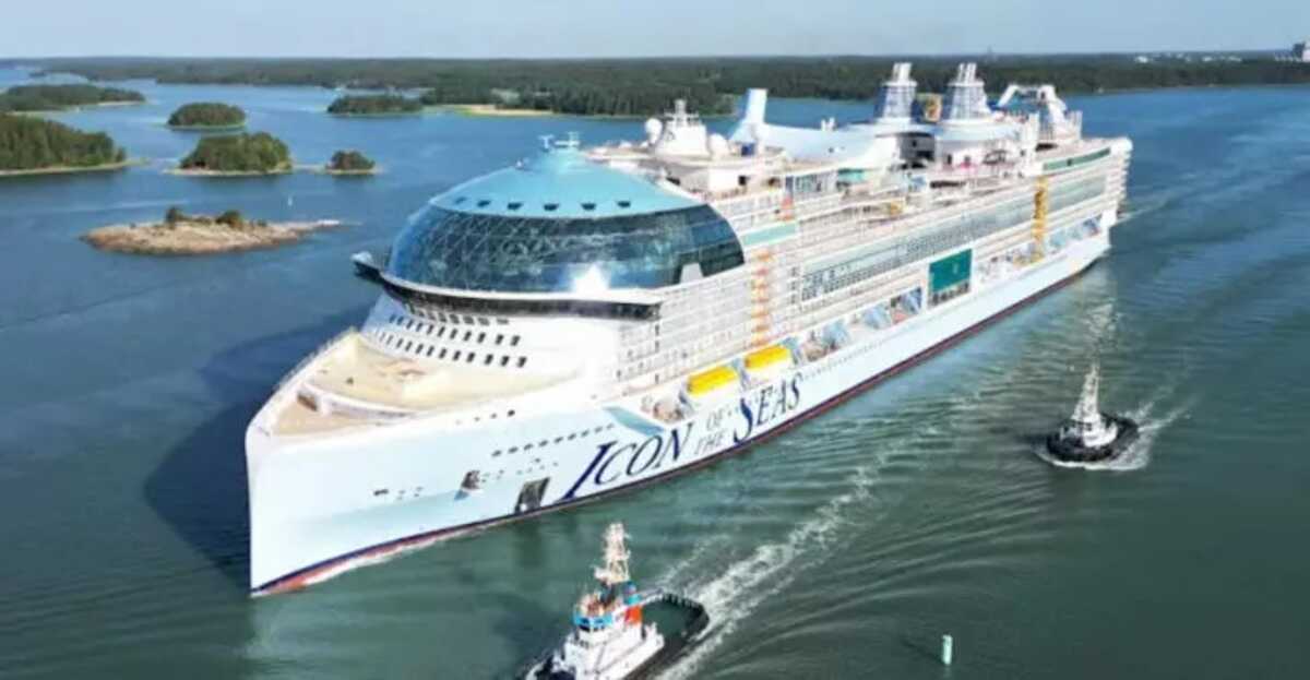 5 vezes maior que Titanic, navio de cruzeiro gigante recebe retoques ...