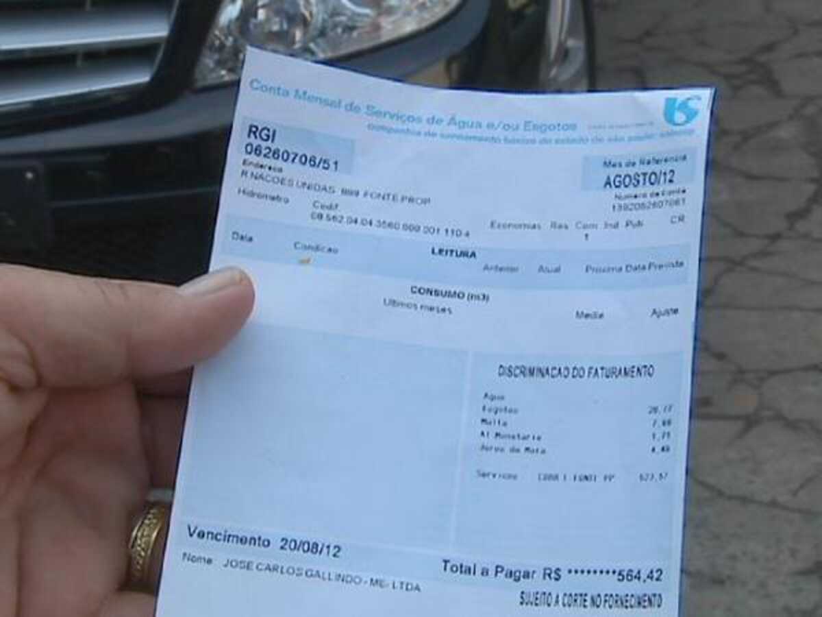 Conta de água da Sabesp aumenta 8,5% a partir desta quinta - Diário do ...